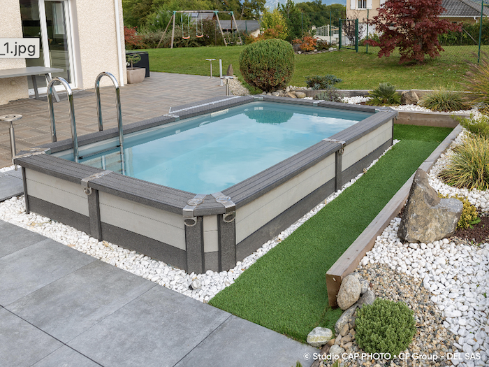 Piscine Azteck rectangle semi-enterrée 3.00 x 3.50 m